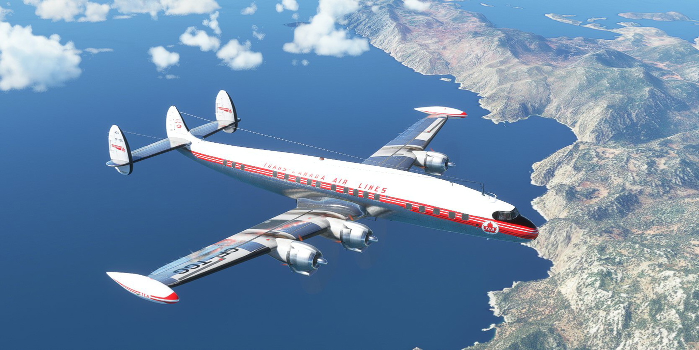 Trans Canada L-1049G 1956 white top livery for Microsoft Flight ...