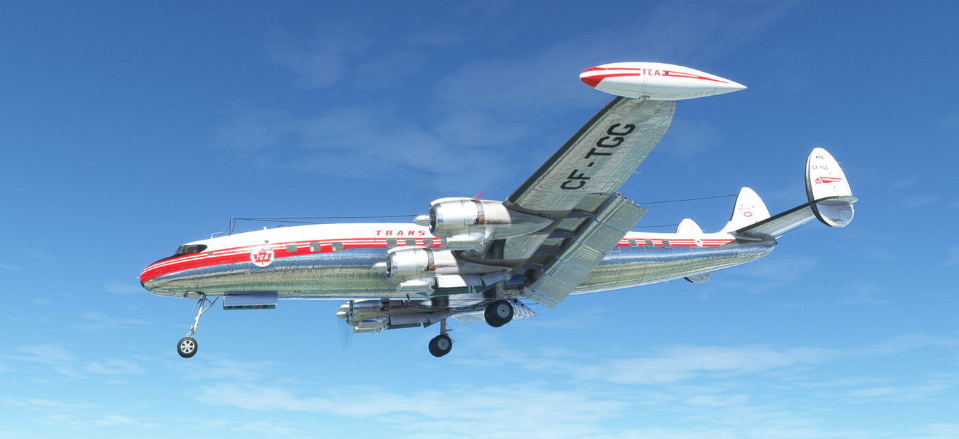 Trans Canada L-1049G 1956 white top livery for Microsoft Flight ...