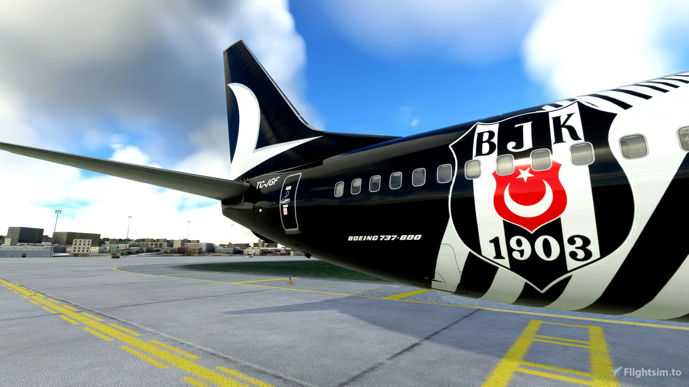 Turkish Airlines TC-JGF Beşiktaş Speical Livery for Microsoft Flight ...