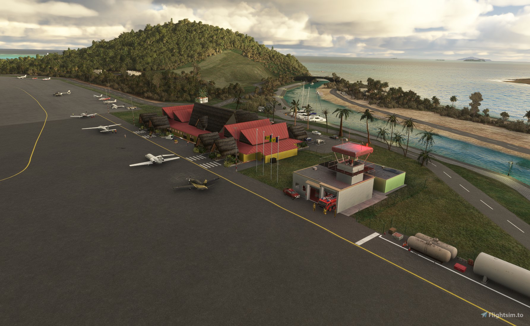 TVSC CANOUAN AIRPORT + HARBORD pour Microsoft Flight Simulator | MSFS