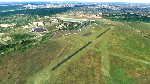 UKKJ Chayka airfield (Kyiv, Ukraine) free scenery. Base of An-2 ...