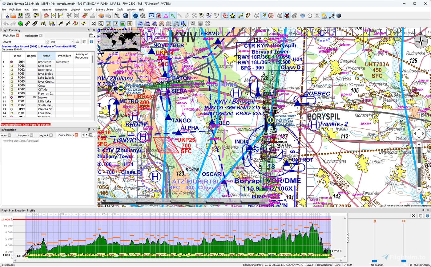Ukraine VFR Map for Little Navmap for Microsoft Flight Simulator | MSFS