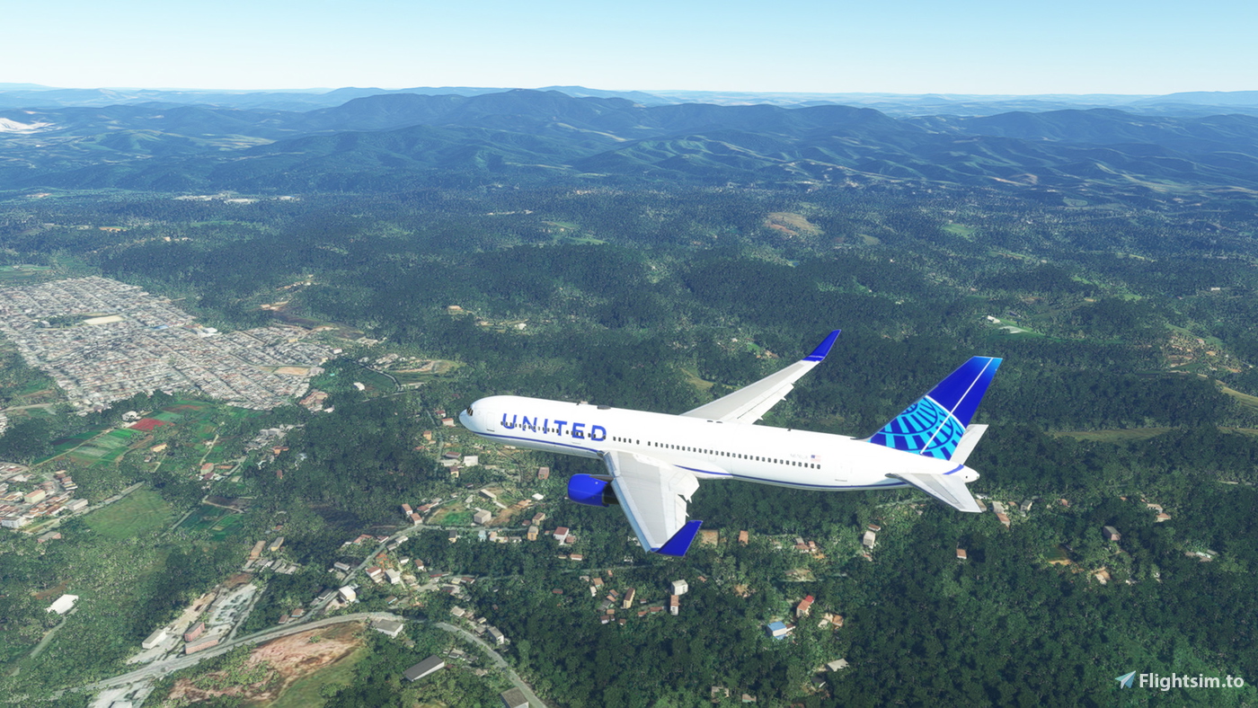 UNITED 767-300 COLOR BLUE N676UA 8K WINGLETS for Microsoft Flight ...
