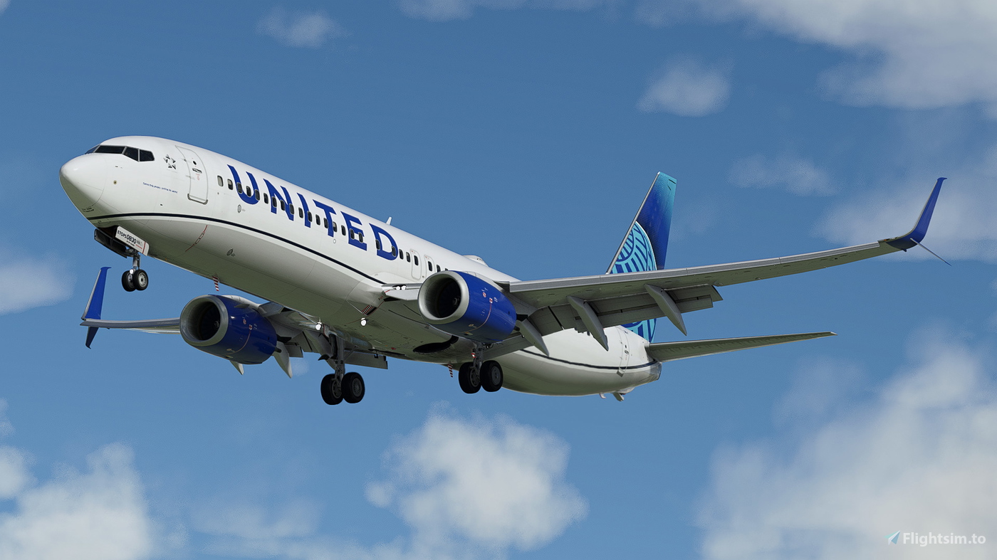 United Airlines "Evo-Blue" [Pack] w/Cabin PMDG B737-924ER for Microsoft ...