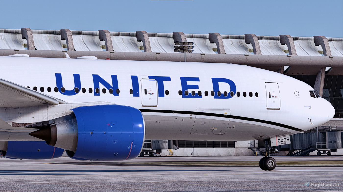 United Airlines Evolve Blue [Mini-Pack] B777-224ER for Microsoft Flight ...