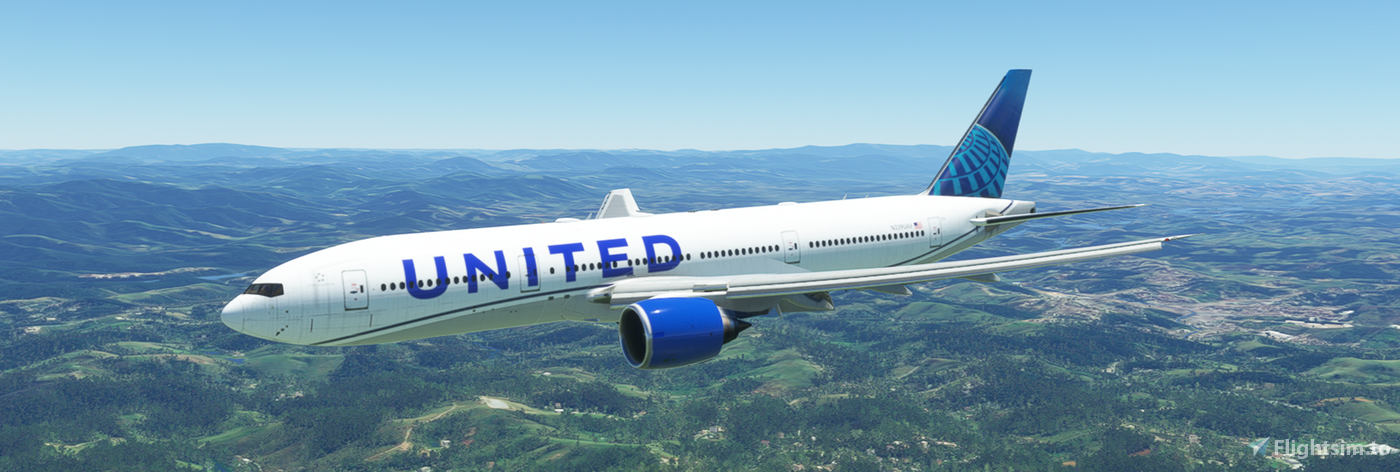 UNITED COLORS BLUE 777-200 for Microsoft Flight Simulator | MSFS