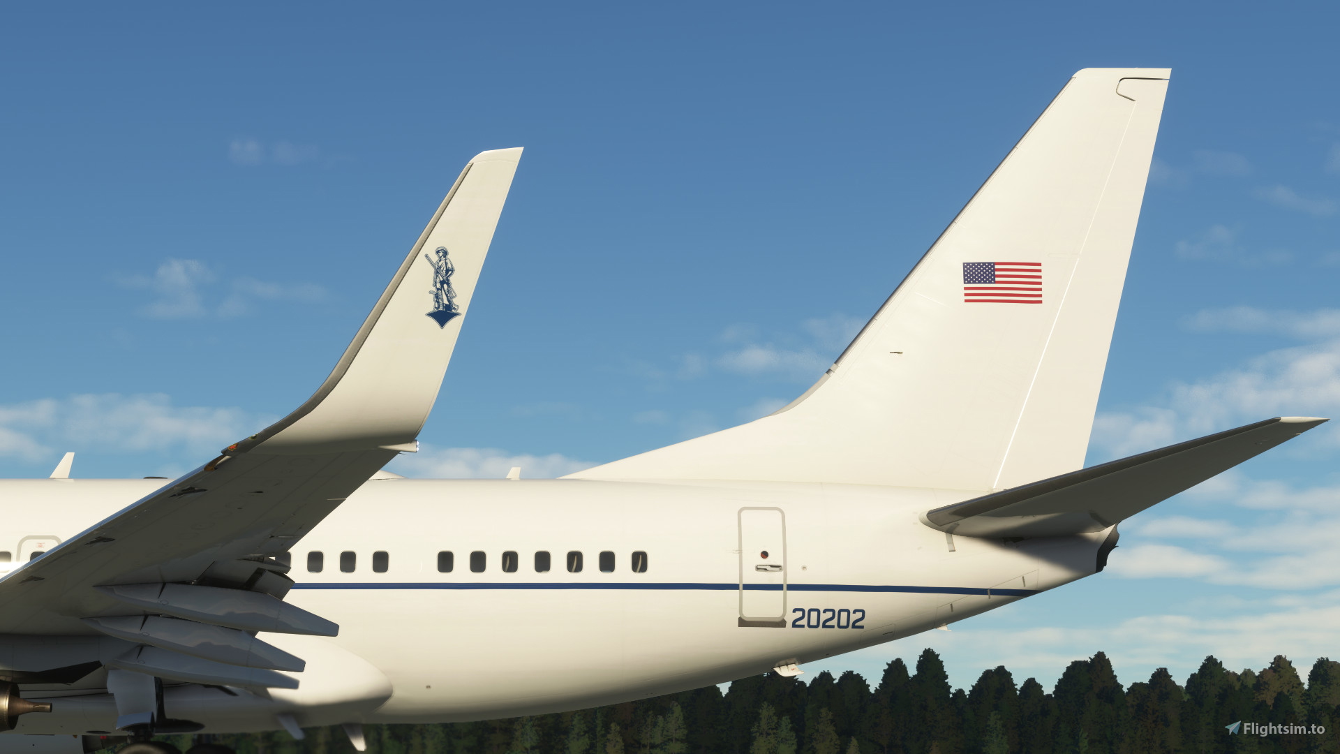 US Air Force (02-0202) - PMDG 737-BBJ (C40) » Microsoft Flight Simulator