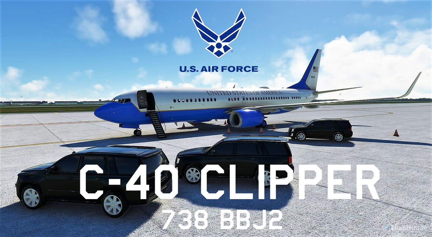 US Air Force C-40 "Clipper" 737-800BBJ2 for Microsoft Flight Simulator ...