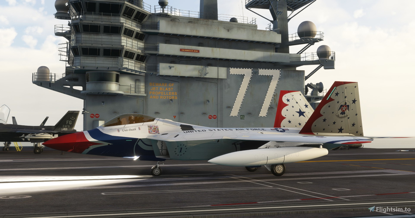 US Air Force / USAF "ThunderBirds 1" Top Mach Studios F-22A for ...