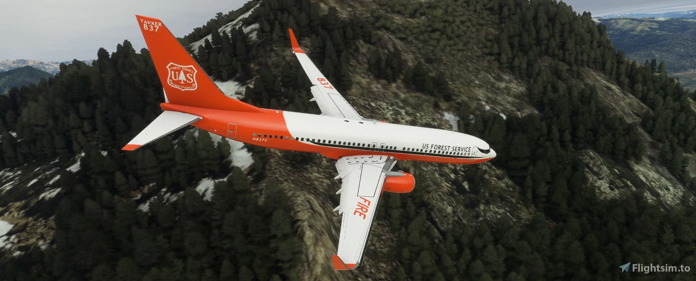 USFS 'Tanker 837' - FICTIONAL 737-800 AIRTANKER for Microsoft Flight ...