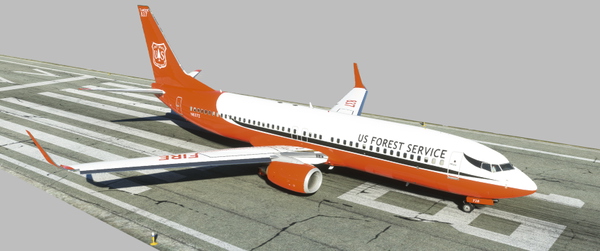 'CALFIRE Tanker 837' Fictional 737-800 Airtanker | N837DF for Microsoft ...