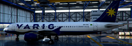 Varig (VRG) PP-VTK for Fenix Airbus A320, Texture 8K » Microsoft Flight ...