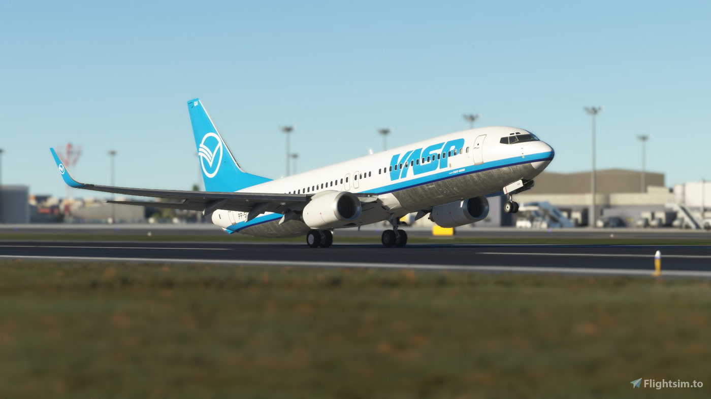 VASP Old Colors 737-800 PP-SQA PMDG for Microsoft Flight Simulator | MSFS