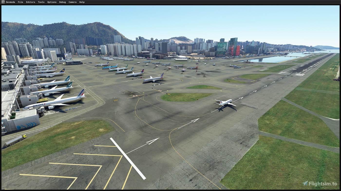 VHHX kaitak (ALI501) static aircrafts using FSLTL models for Microsoft ...