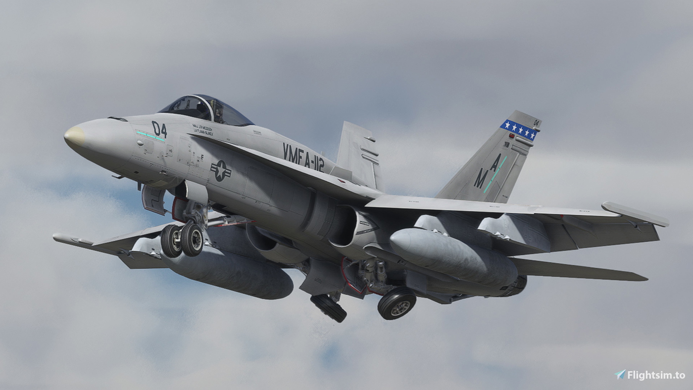 VMFA-112 "Cowboys" Line 4-Pack DC Design F/A-18C for Microsoft Flight ...