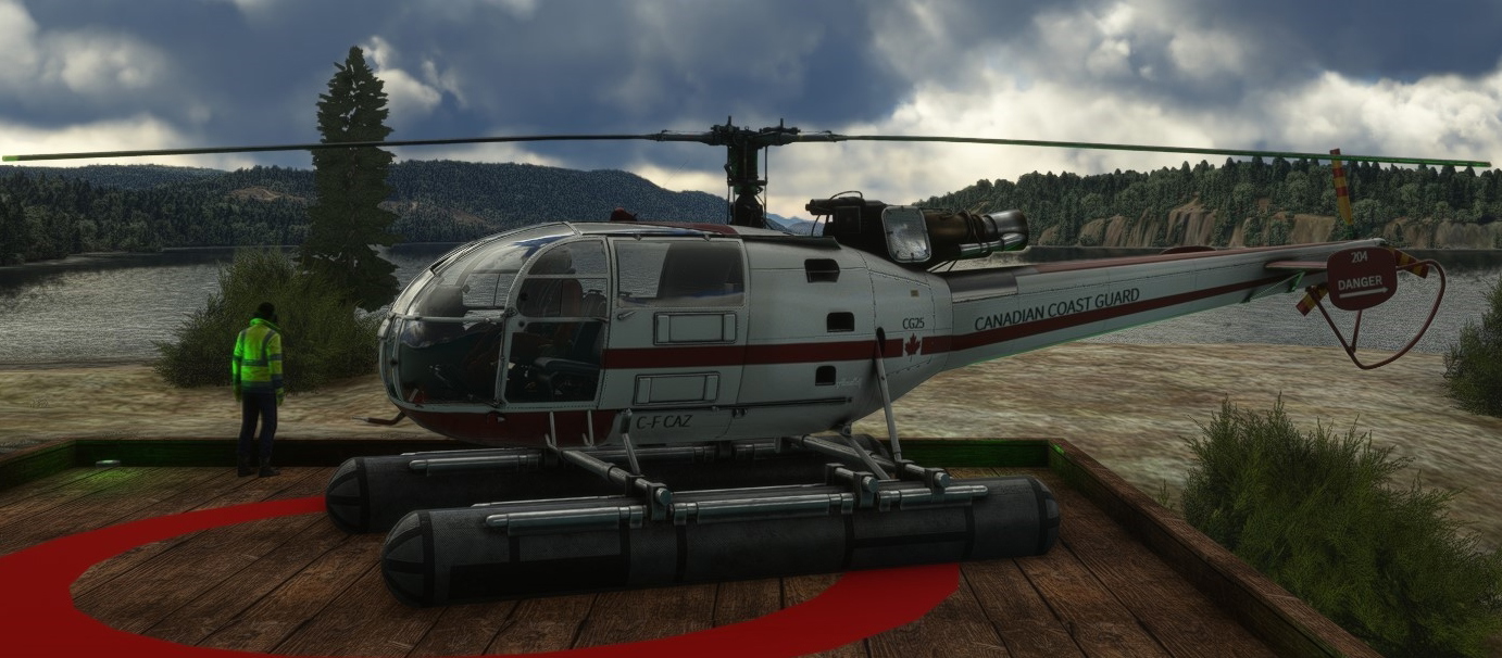 Canadian Coast Guard Taog Alouette III C-FCAZ 70s Livery for Microsoft ...
