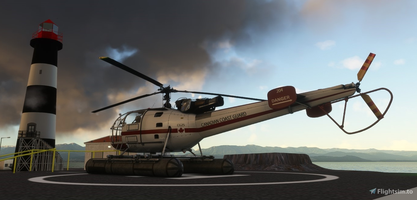 Canadian Coast Guard Taog Alouette III C-FCAZ 70s Livery for Microsoft ...