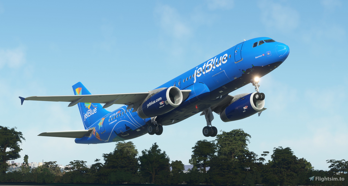 JetBlue "Bluericua" - LatinVFR A320 for Microsoft Flight Simulator | MSFS