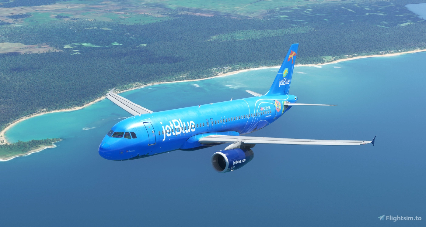 JetBlue "Bluericua" - LatinVFR A320 for Microsoft Flight Simulator | MSFS