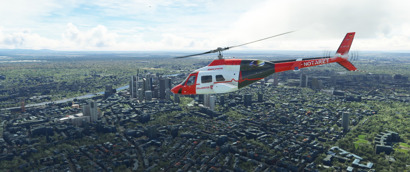 Livery Bell 222B Johanniter D-HFLG for Microsoft Flight Simulator | MSFS