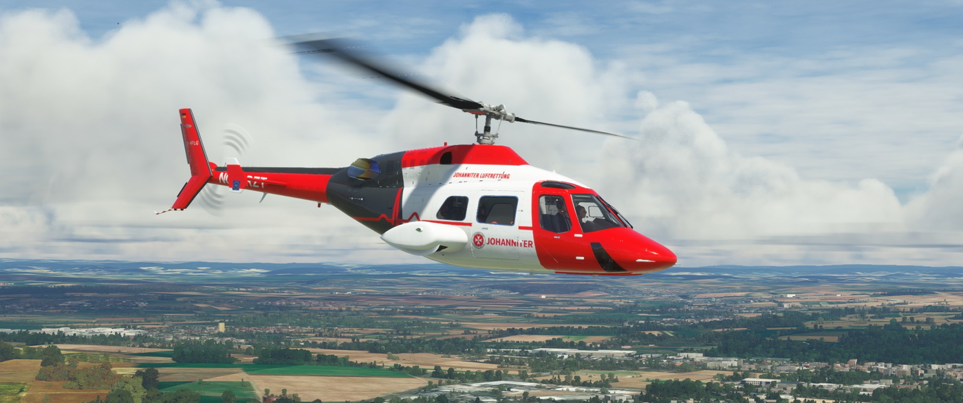 Livery Bell 222B Johanniter D-HFLG for Microsoft Flight Simulator | MSFS