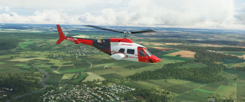 Livery Bell 222B Johanniter D-HFLG for Microsoft Flight Simulator | MSFS