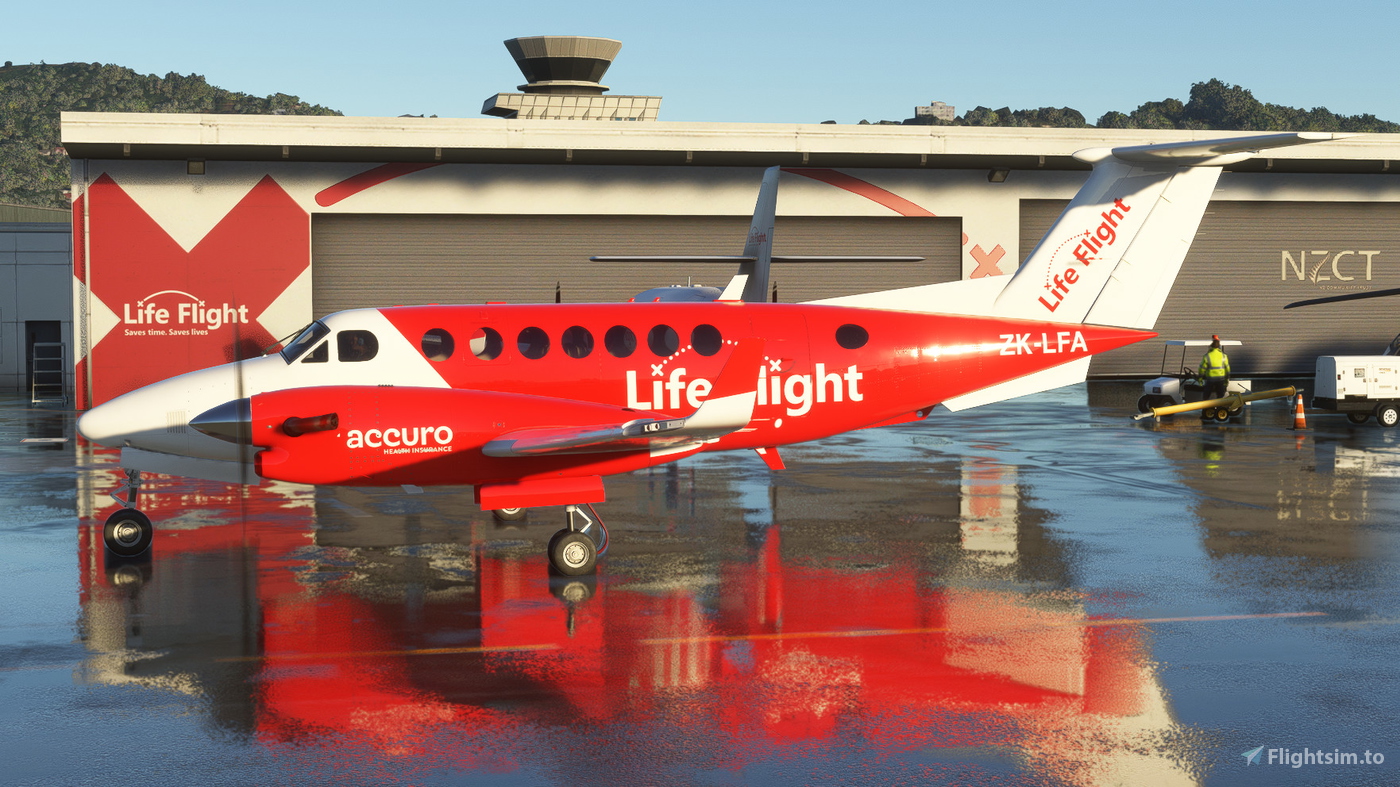 LifeFlight ZK-LFA (New Zealand) | Asobo Beechcraft King Air B350i [4K ...