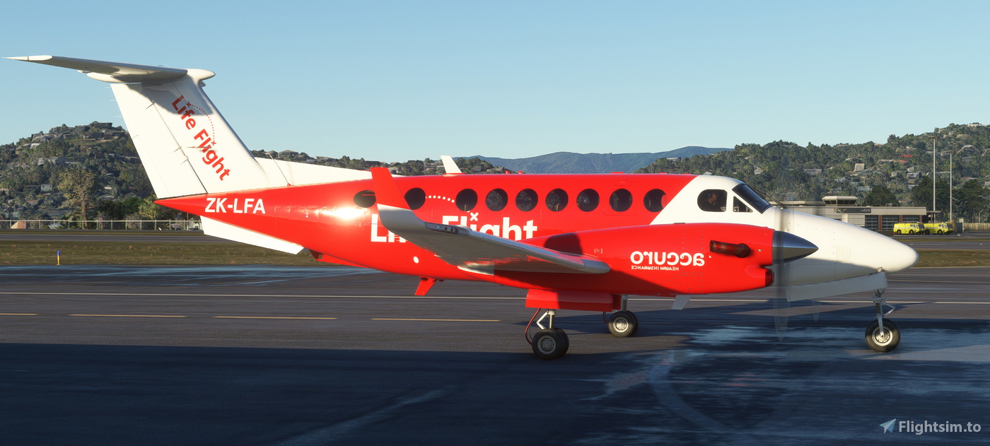 LifeFlight ZK-LFA (New Zealand) | Asobo Beechcraft King Air B350i [4K ...
