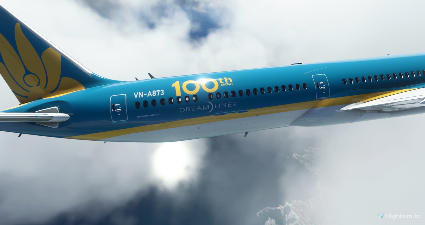 [4K] Vietnam Airlines B787-10 VN-A873 100th Aircraft Edition for Microsoft Flight Simulator | MSFS