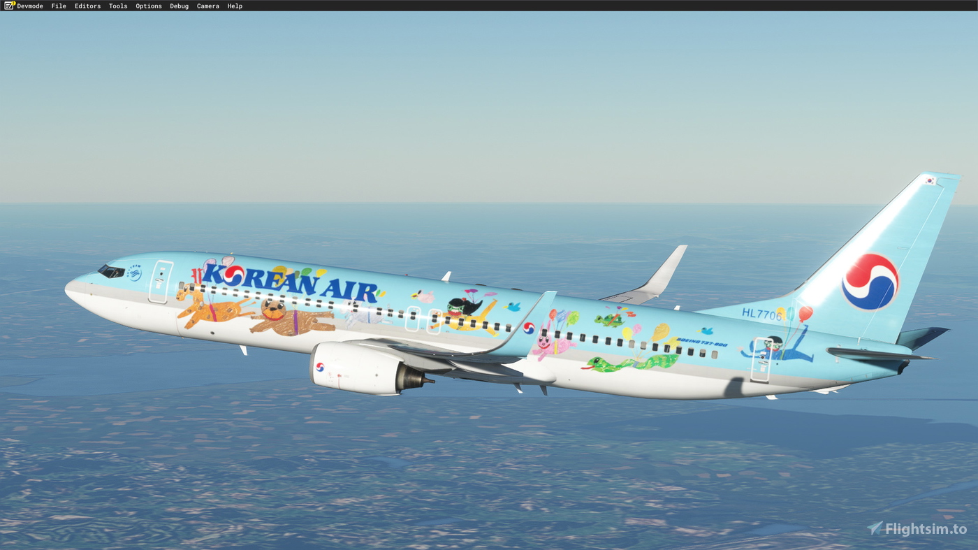 [8K] PMDG 737-800 KOREAN AIR CHILDERN'S DAY HL7706 LIVERY for Microsoft ...