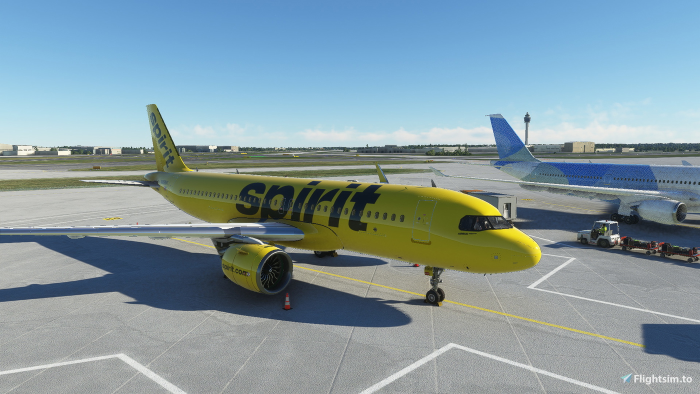 [A32NX] [8K] Spirit Airlines black mask N968NK for Microsoft Flight ...