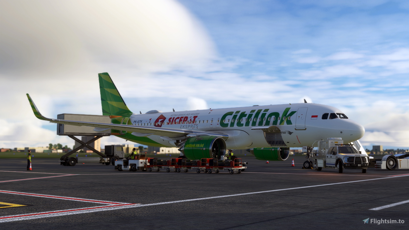 [A32NX] FlyByWire A320 NEO Citilink "SICEPAT" Livery PK-GTK, GQJ, GQG ...