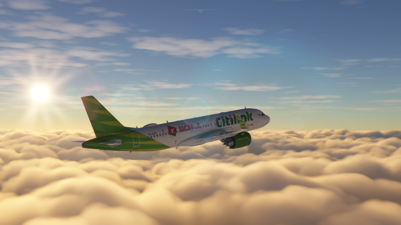 [A32NX] FlyByWire A320 NEO Citilink "SICEPAT" Livery PK-GTK, GQJ, GQG ...