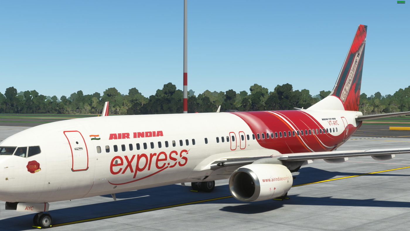 Air India Express VT-AYC "Patola / Shawl" tail design PMDG B738 [4K ...