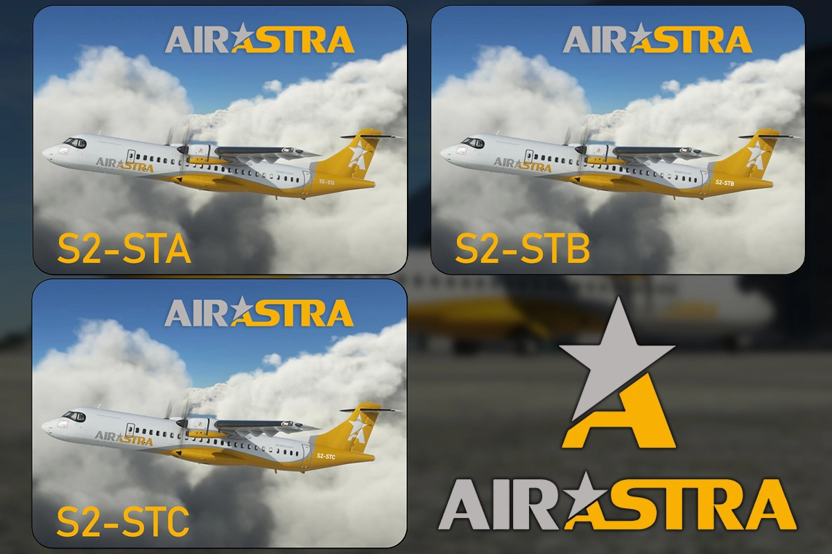Air Astra ATR 72-600 whole FLEET with custom cabin decals - MSFS Add-on ...