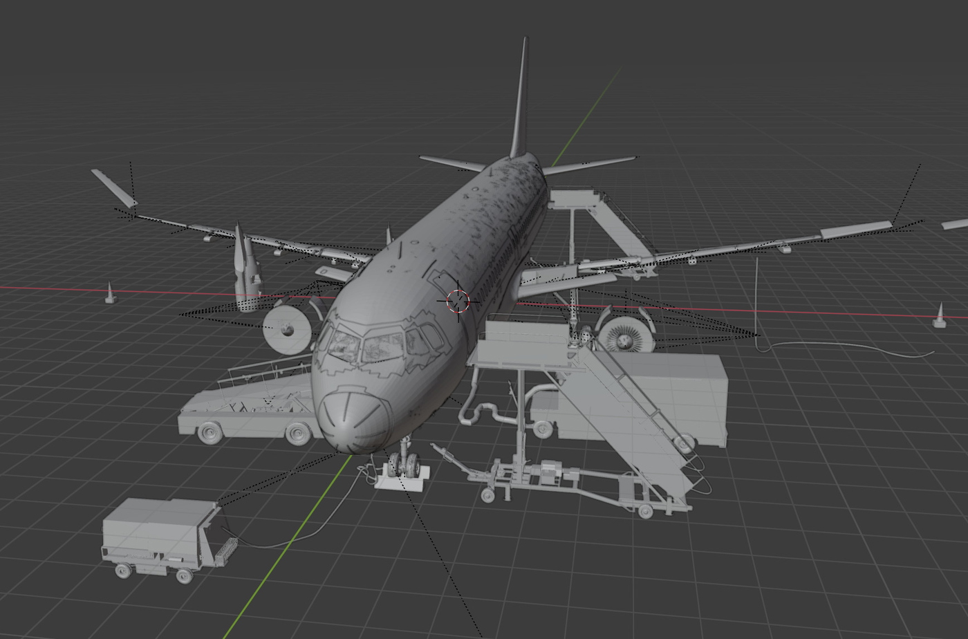 Airbus A320ceo CFM/CFMsl/IAE/IAEsl Blender 3D model 对于 Microsoft Flight ...