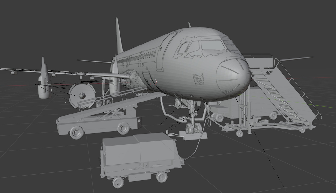 Airbus A320ceo CFM/CFMsl/IAE/IAEsl Blender 3D model 对于 Microsoft Flight ...
