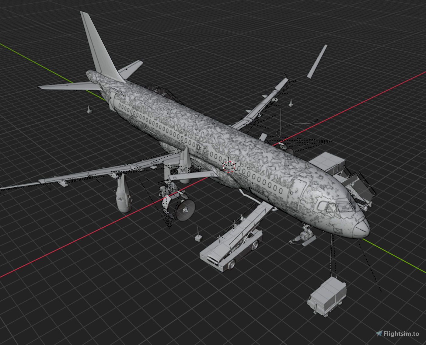 Airbus A320ceo CFM/CFMsl/IAE/IAEsl Blender 3D model 对于 Microsoft Flight Simulator | MSFS