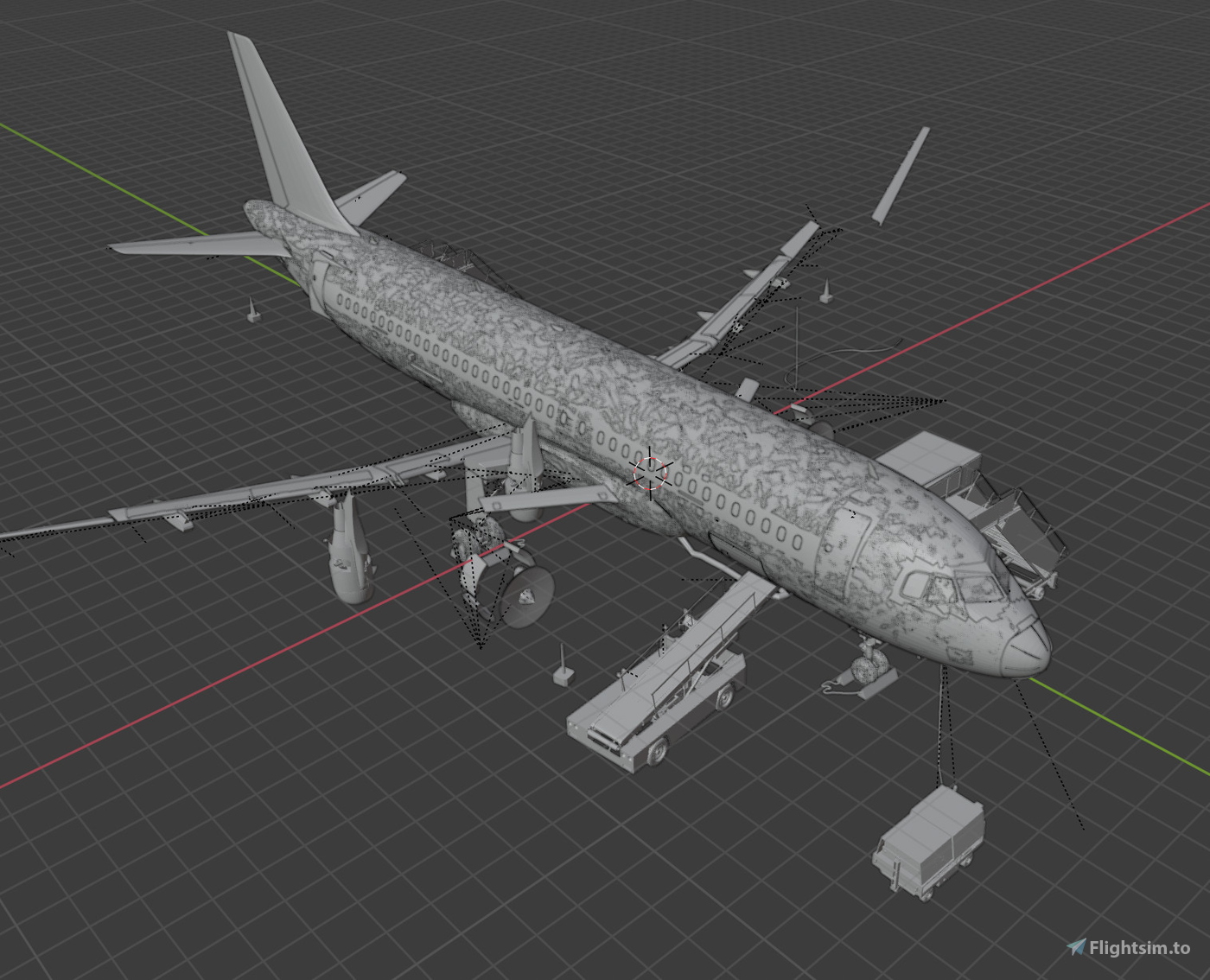 Airbus A320ceo CFM/CFMsl/IAE/IAEsl Blender 3D model for Microsoft Flight Simulator | MSFS