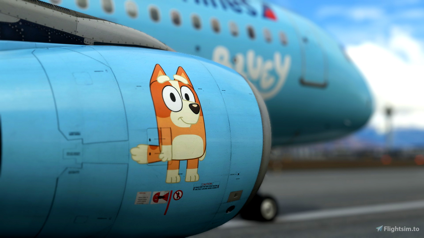 AirDog Airlines Buey! - The Bluey plane Fenix a320-200 for Microsoft ...