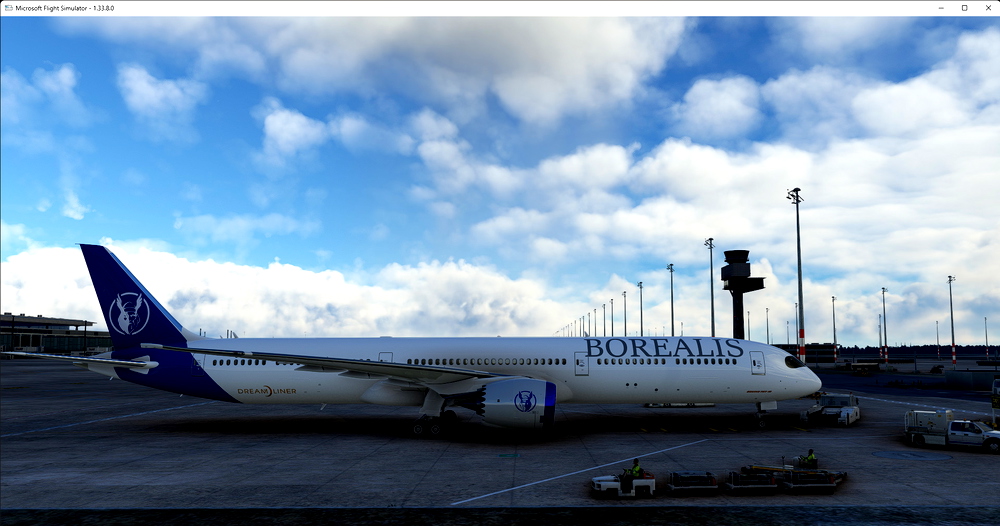 Asobo 787-10 Borealis Livery a oldalon. Microsoft Flight Simulator | MSFS