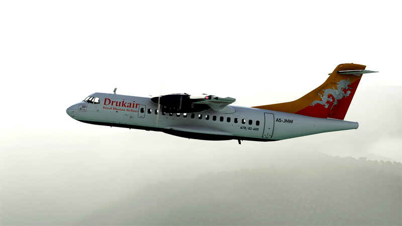 DrukAir Microsoft ATR 42-600 (A5-JNW) Weathered 8K for Microsoft Flight ...