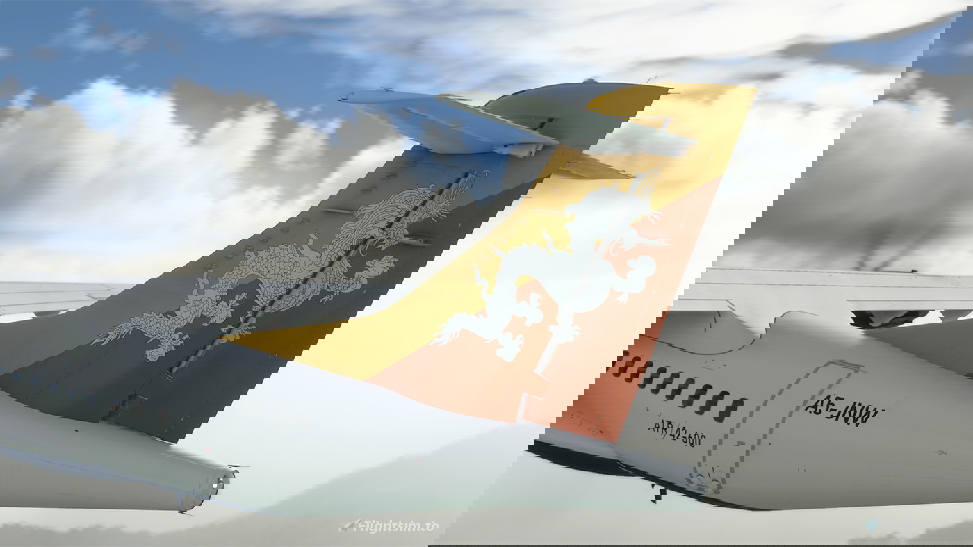 DrukAir Microsoft ATR 42-600 (A5-JNW) Weathered 8K for Microsoft Flight ...