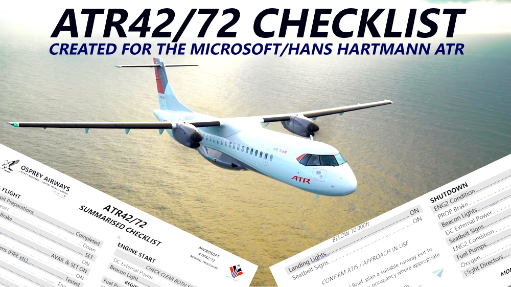ATR 42/72-600 Normal Checklist for Microsoft Flight Simulator | MSFS