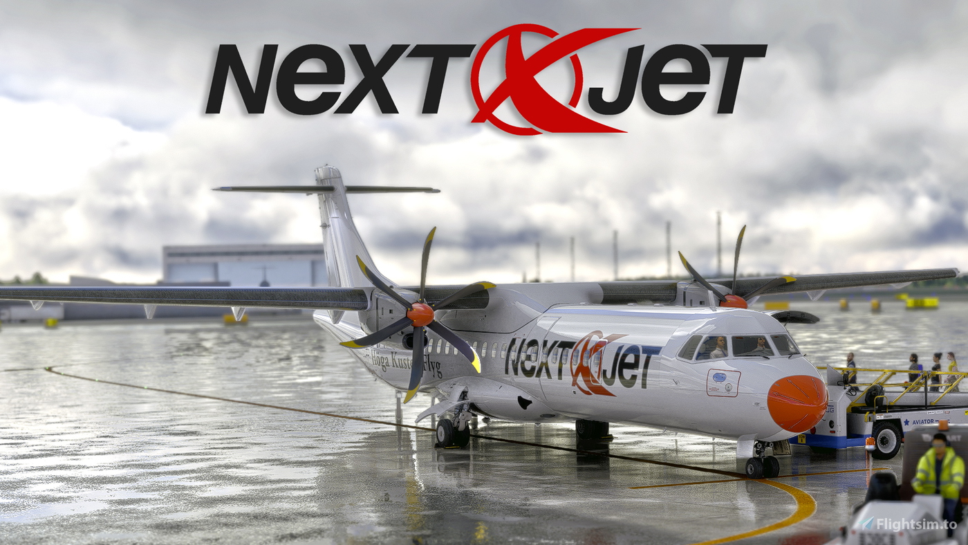 ATR 72-600 | NextJet - Höga Kusten Flyg | OY-RUB | 4K für Microsoft Flight Simulator | MSFS