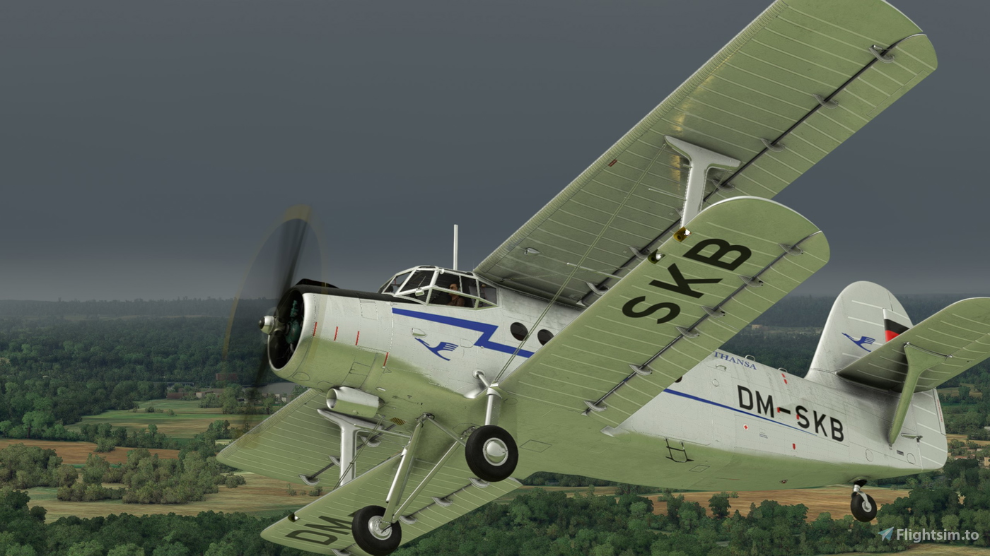 ATS Antonov AN-2 DM-SKB DDR - Lufthansa ca. 1960 for Microsoft Flight ...