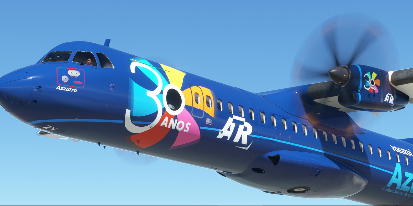 Azul (ATR's 30th Anniversary) | PR-AZY | Asobo ATR 72-600 | 8K for ...