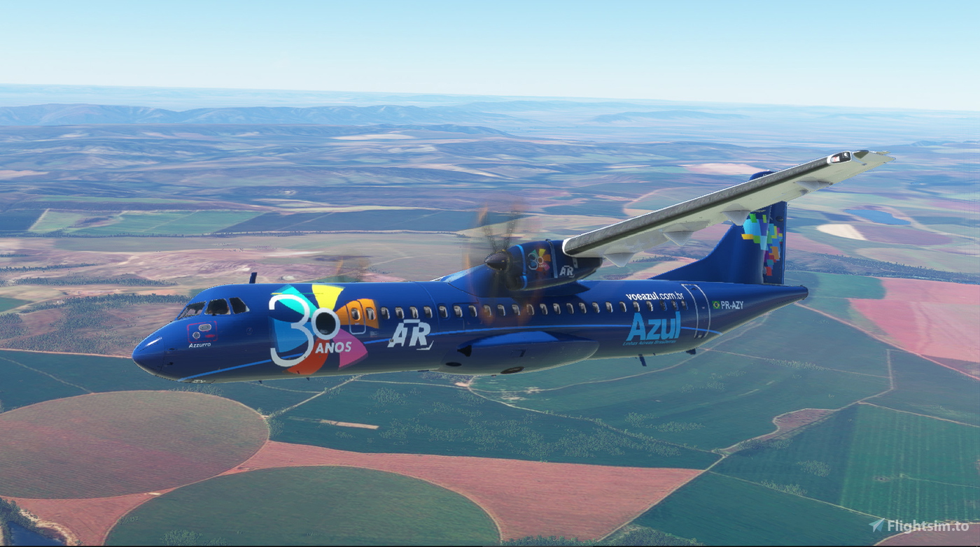 Azul (ATR's 30th Anniversary) | PR-AZY | Asobo ATR 72-600 | 8K for ...