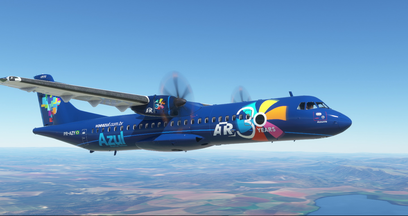 Azul (ATR's 30th Anniversary) | PR-AZY | Asobo ATR 72-600 | 8K for ...