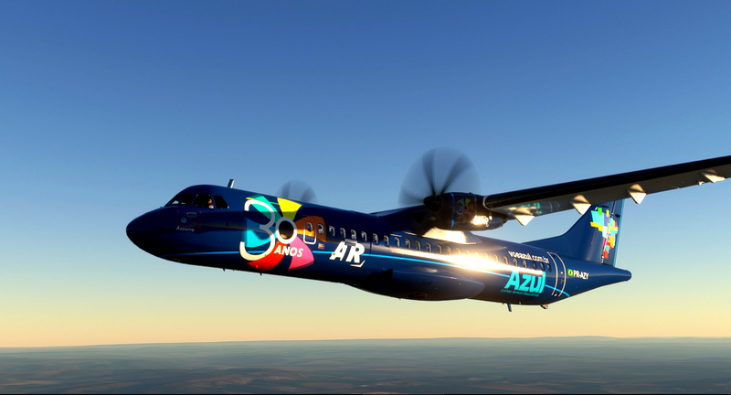 Azul (ATR's 30th Anniversary) | PR-AZY | Asobo ATR 72-600 | 8K for ...